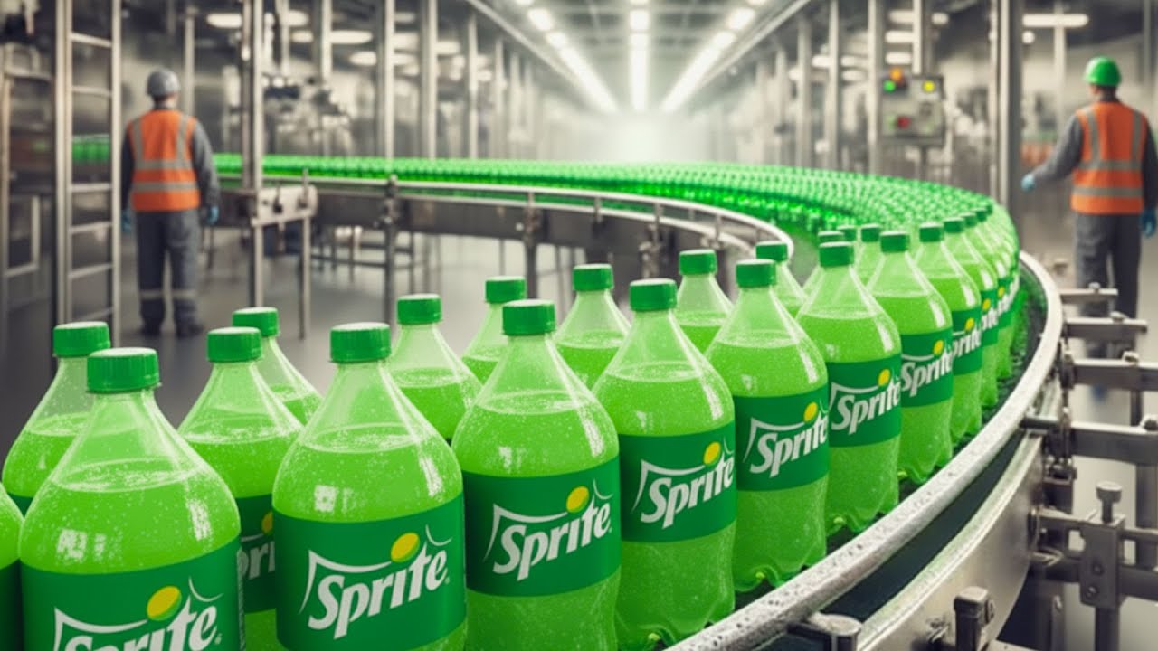 How Sprite is Made: Inside a Soft Drink Factory in Bulk with Modern ...