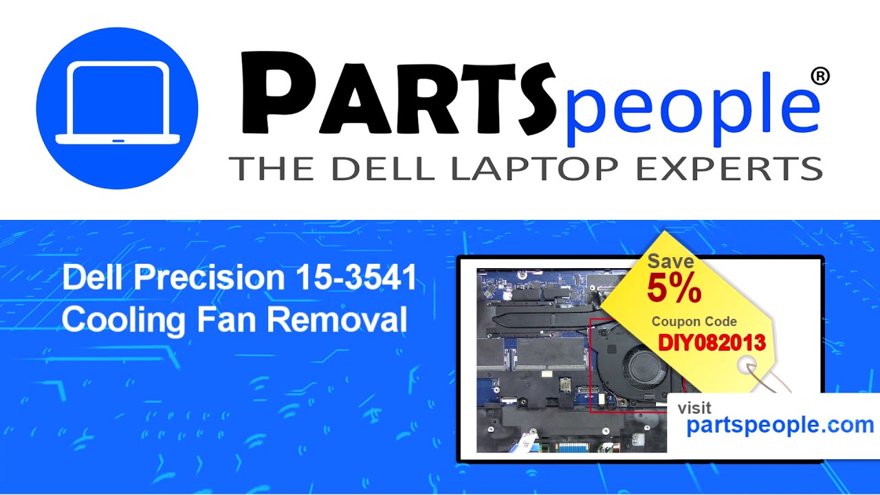 Dell Precision 15-3541 (P80F003) Cooling Fan How-To Video Tutorial ...