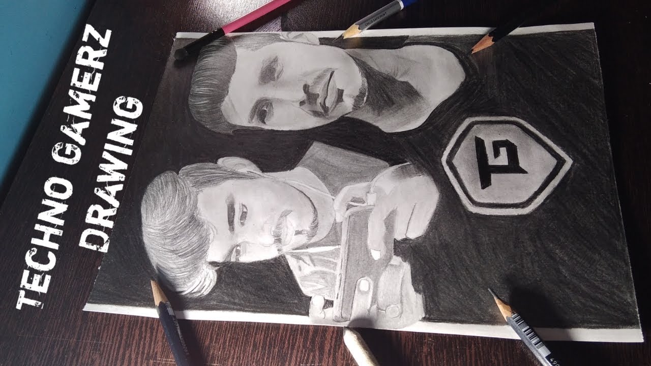 Drawing of Techno Gamerz/Techno Gamerz..... Sketch/Drawing of ujjwal ...