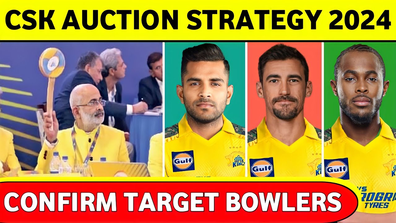 CSK MINI AUCTION STRATEGY 2024 | CSK TARGET BOWLERS LIST | IPL 2024 ...