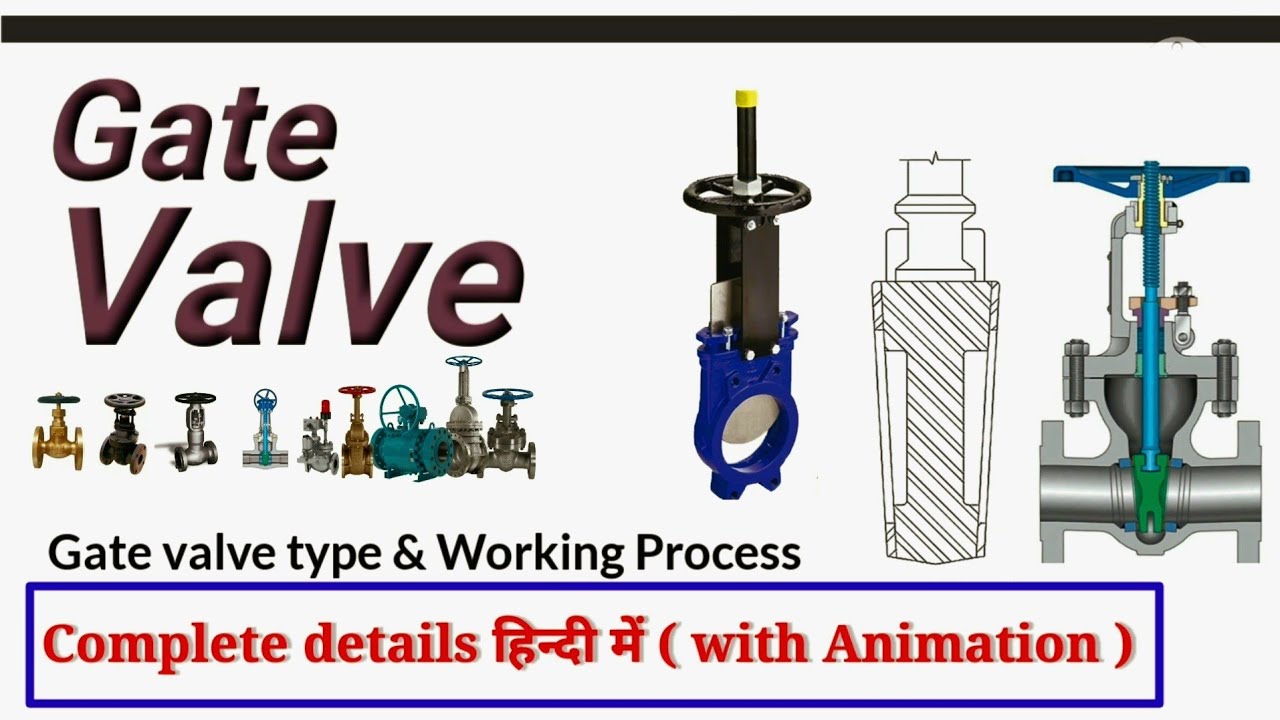 Gate Valve working process & types-गेट वाल्व - YouTube
