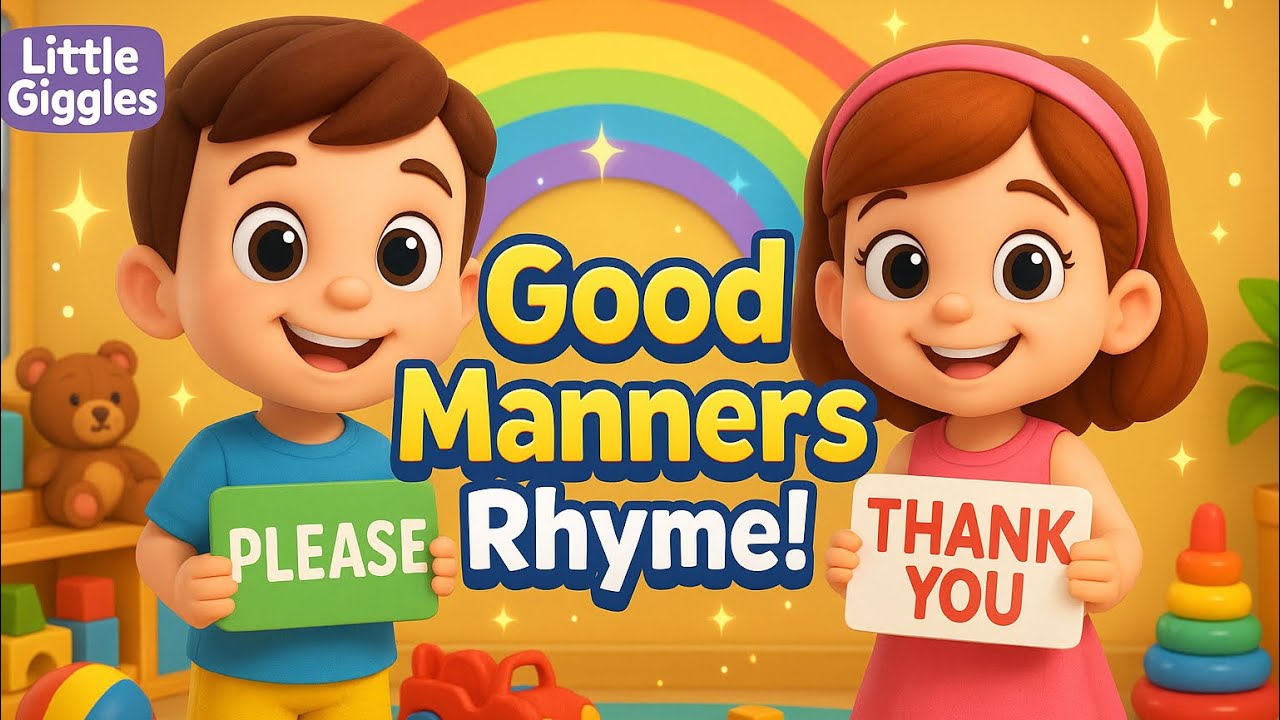 Good Manners Rhyme for Kids | Learn Magic Words | Please, Thank You ...