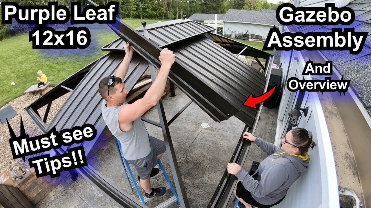 Purple Leaf 12x16 Hardtop Patio Gazebo Assembly and Overview ~ This ...