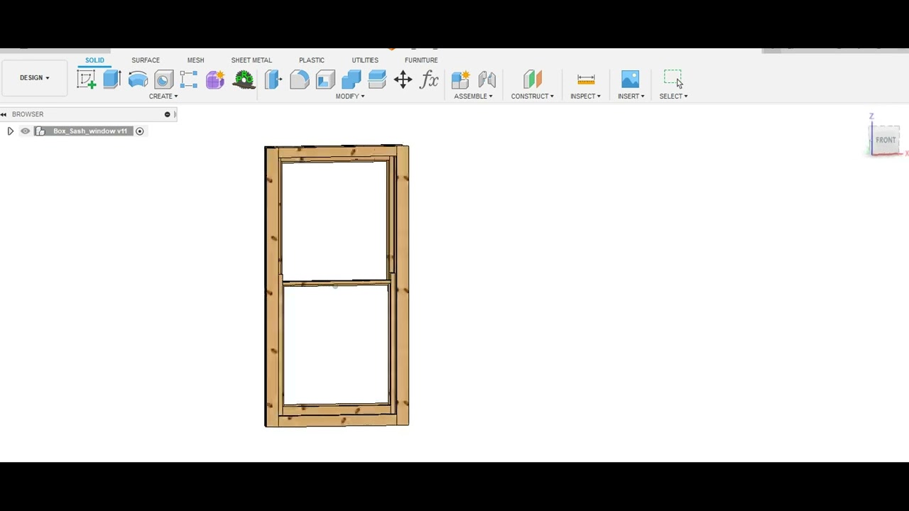 Fusion 360 Parametric box sash window model #fusion360 #joinery #3d # ...