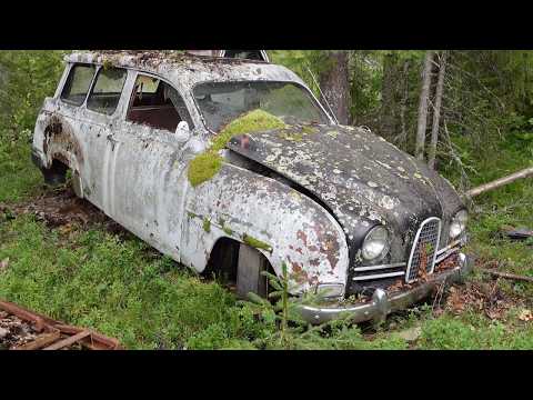 Abandoned Two-Stroke SAAB | Will It run after 55 years in the Woods?
