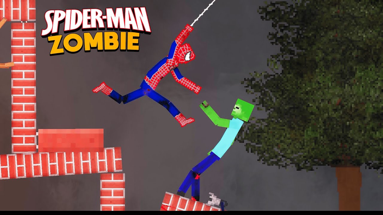 Spiderman Fight off Zombie in People Playground - YouTube