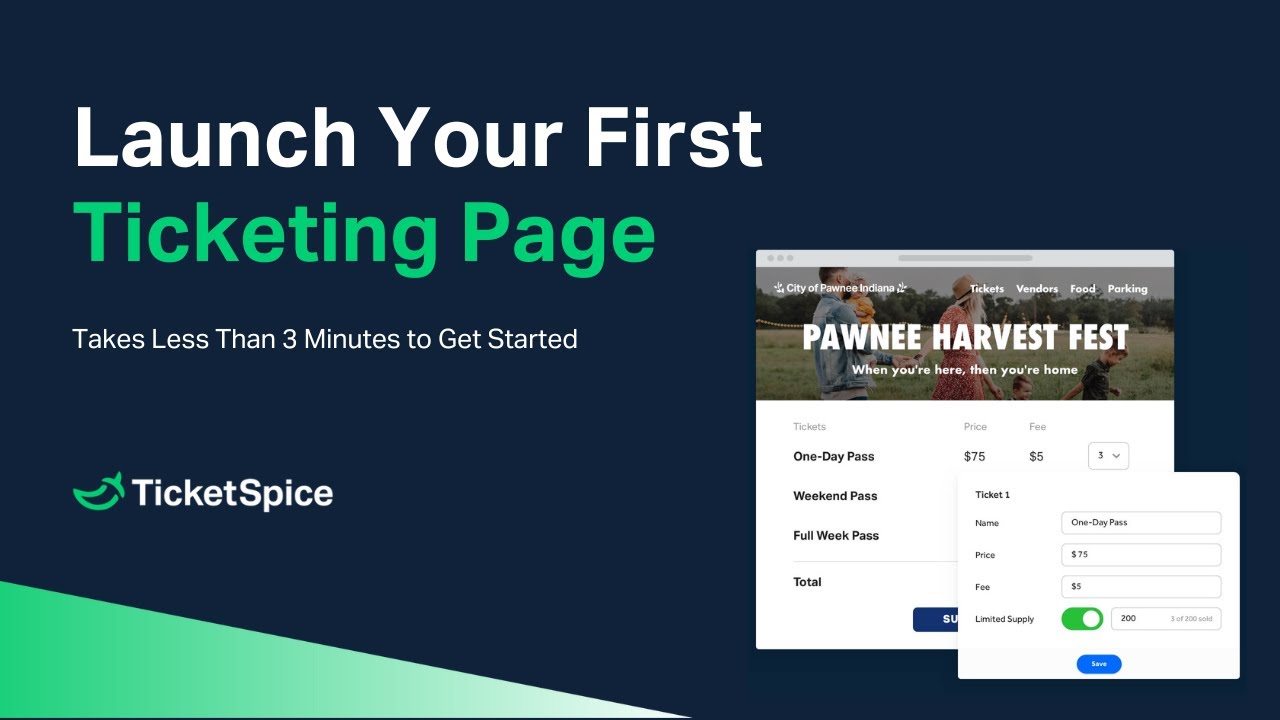 Launch Your First Event Ticketing Page on TicketSpice - YouTube