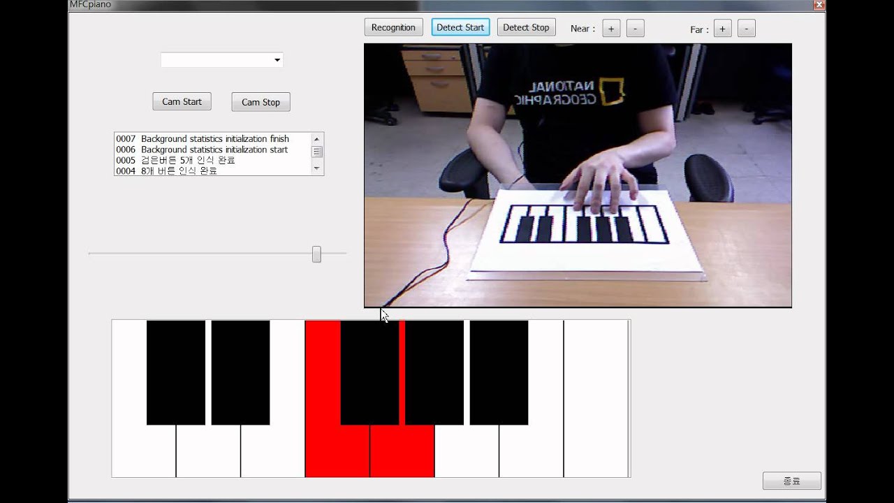 Paper Piano with Kinect - YouTube