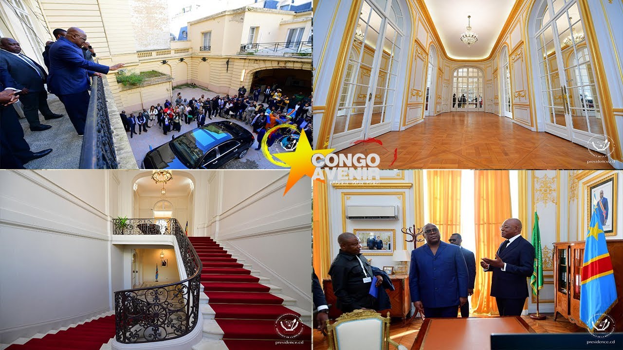 FELIX TSHISEKEDI INAUGURE L' AMBASSADE DE LA RDC EN FRANCE AVANT SON ...