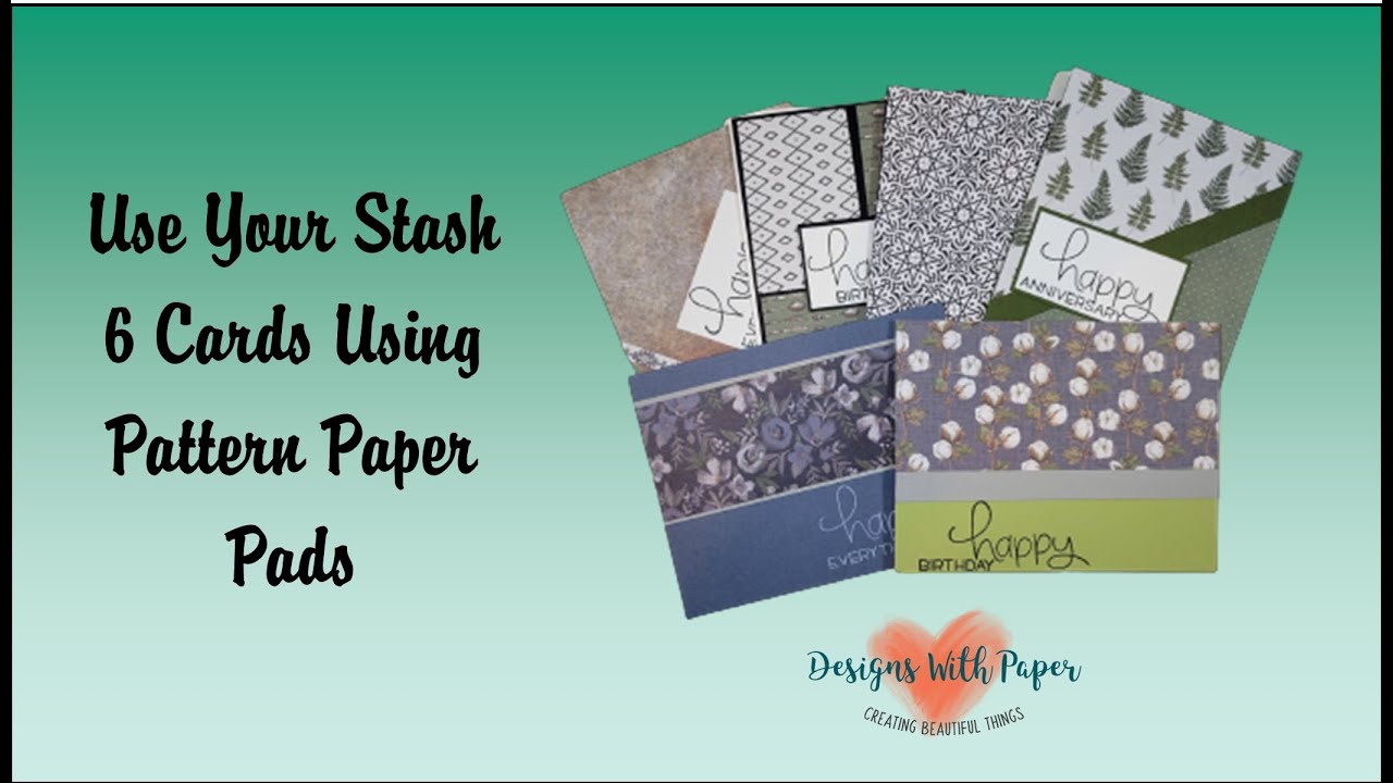 One Pattern Paper Stack, 6 Cards - YouTube