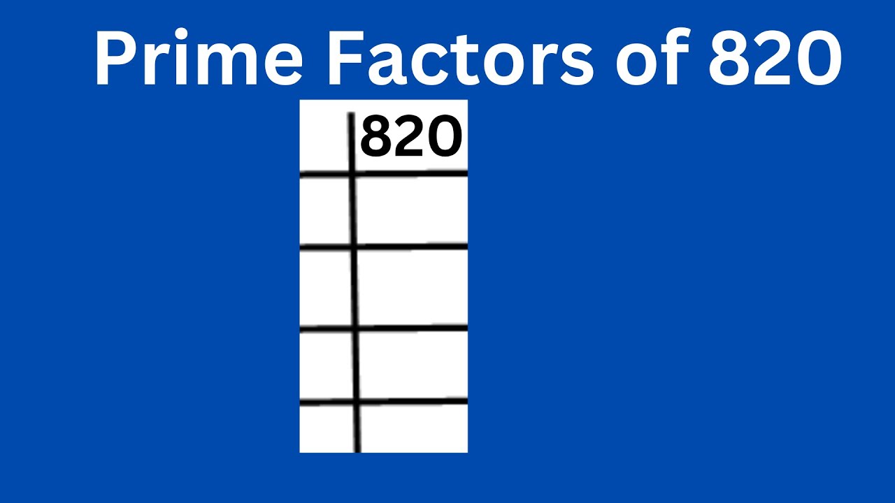 Prime factors of 820 - YouTube