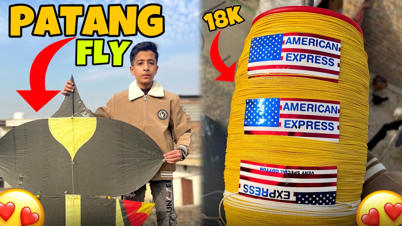 HOW TO FLY A PATANG 🪁 || 18k Moti Manjha Door 😱 || Kite Vlogs - YouTube