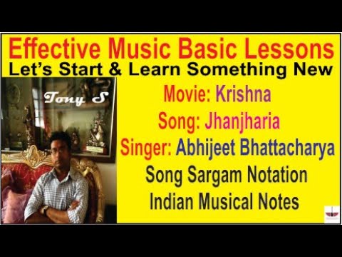 Jhanjharia | Song Sargam Notation | Indian Musical Notes | Udit Narayan ...