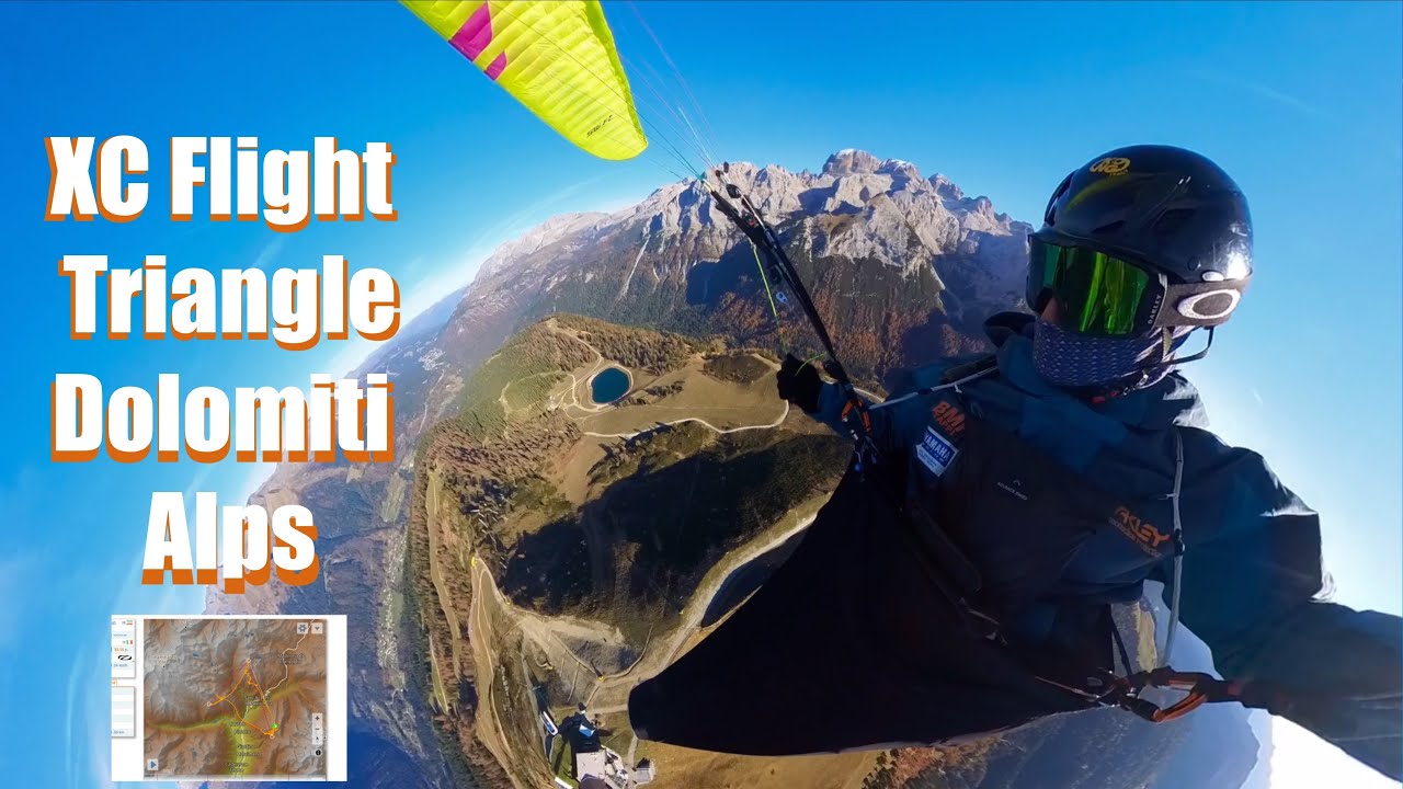 Paragliding XC Flight -FAI Triangle,Complete Flight in the Dolomiti ...