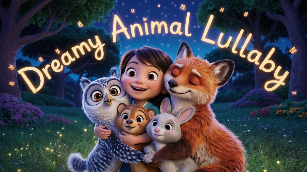 "Sleepy Animals Song 😴 Gentle Lullaby for Kids (Fall Asleep Fast ...