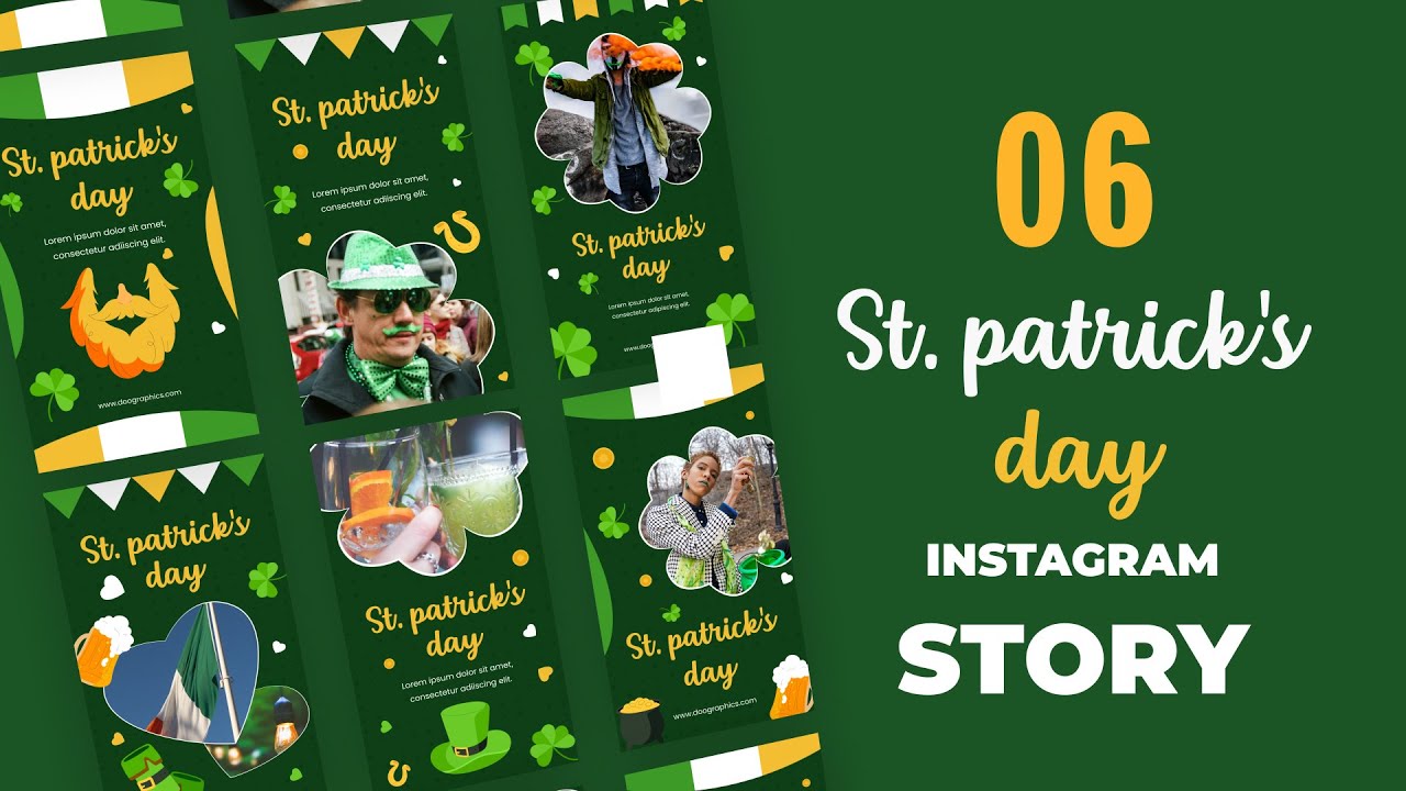 St. Patrick's Day Insta Story Motion Graphic Animation | After Effects ...