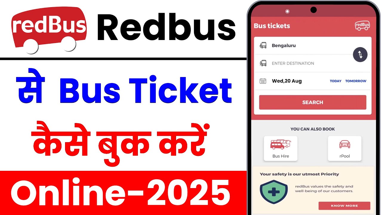 Redbus se bus ticket kaise book kare || Redbus Ticket Booking || How to ...
