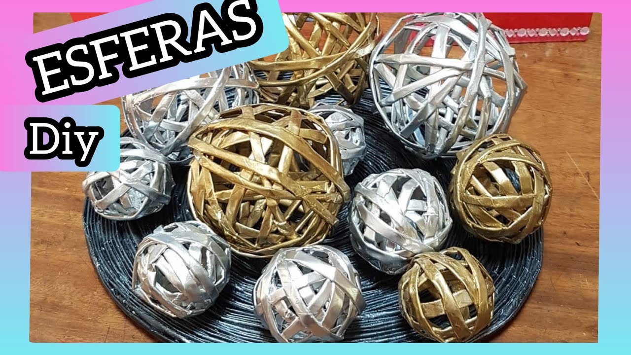 😀💞COMO HACER ESFERAS CON TUBITOS DE PAPEL💞😀DECORATIVAS👍 - YouTube