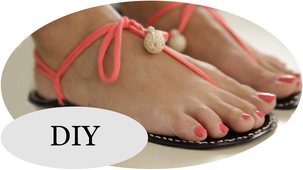 DIY "Huaraches" SUMMER STYLE!!! Barfußsandalen - YouTube