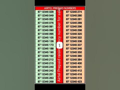 airtel fancy number available ,if any want plz comment - YouTube