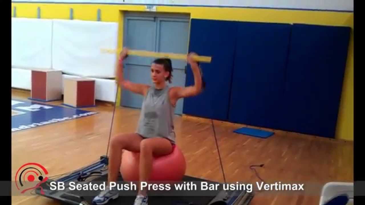 SB Seated Push Press with bar using VERTIMAX - YouTube