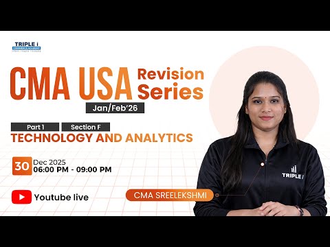 CMA USA Revision Series | Jan/Feb'26 | Part 1 | SEC F | Technology And Analytics | CMA Sreelekshmi