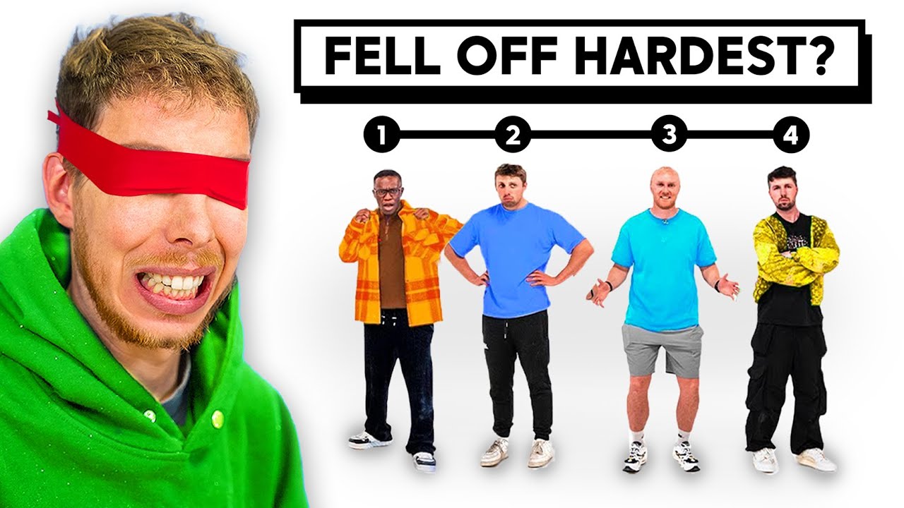 BLIND RANKING YOUTUBERS - YouTube