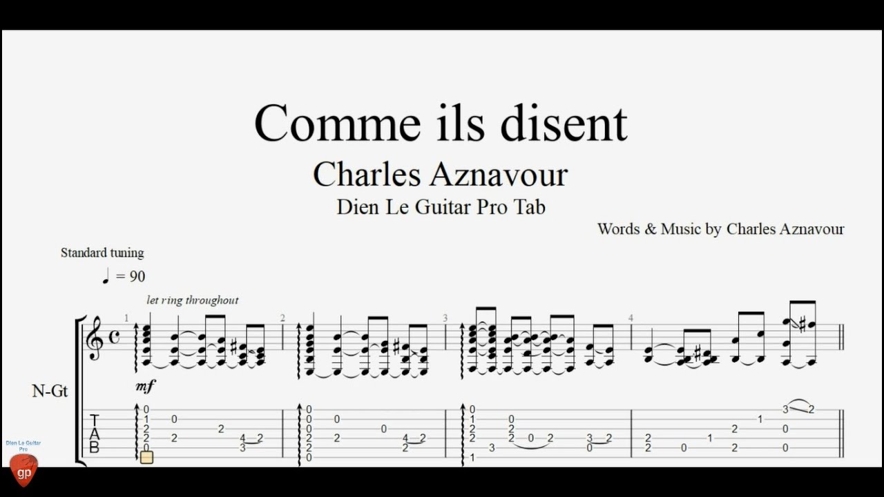Learn 'Comme ils disent' on Guitar (Easy Tutorial + TAB) - YouTube