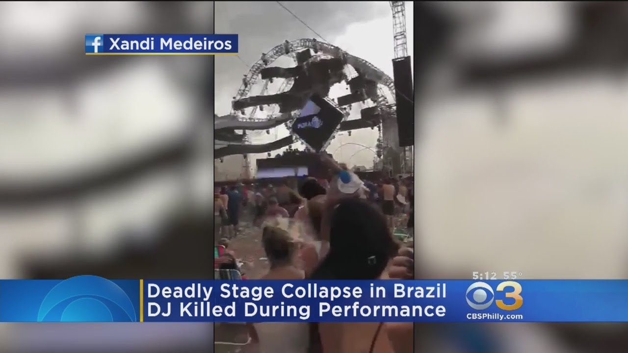 1 Dead In Deadly Stage Collapse In Brazil - YouTube