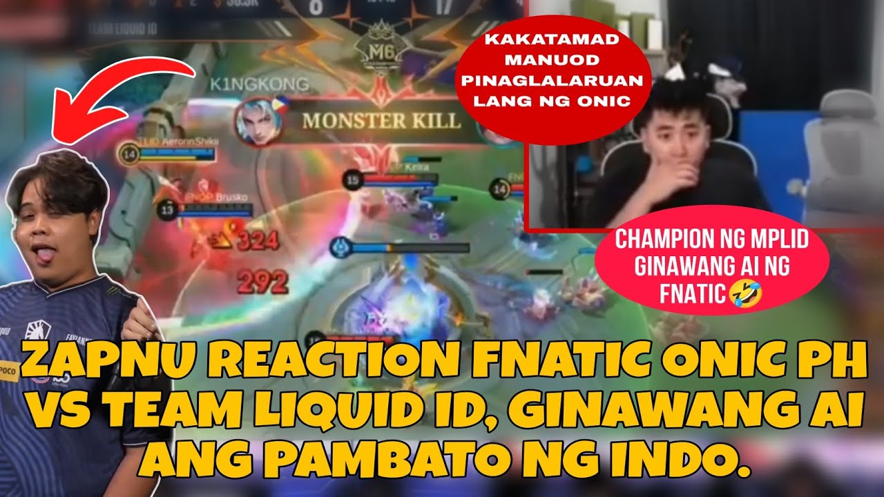 ZAPNU REACTION FNATIC ONIC PH VS TEAM LIQUID ID, Ginawang AI ng FNATIC ...