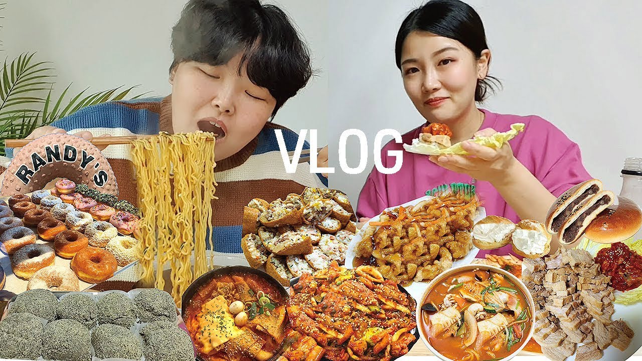 굴보쌈의 계절🦪먹방 브이로그보쌈어리굴젓막걸리 랜디스도넛 짬뽕탕수육 역전할맥 짜파구리 흑임자크림가득번 유부초밥 오삼불고기