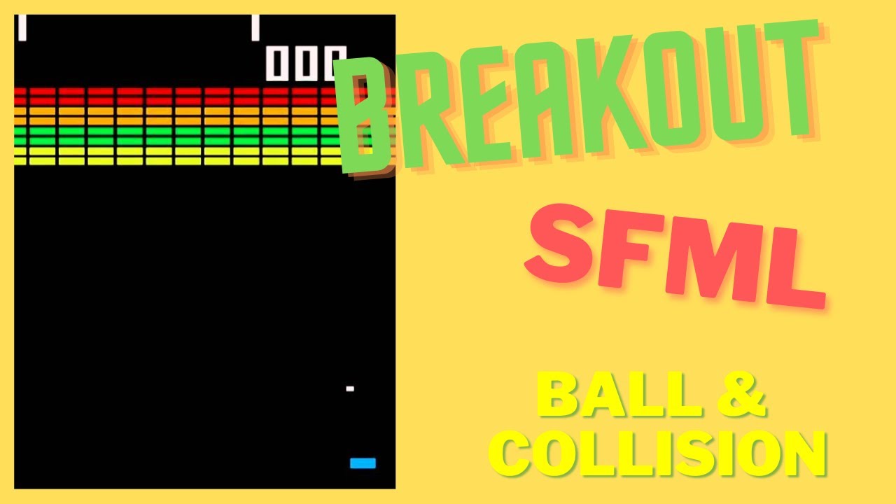 Breakout In Sfml With C Part 2 Ball And Collision Youtube