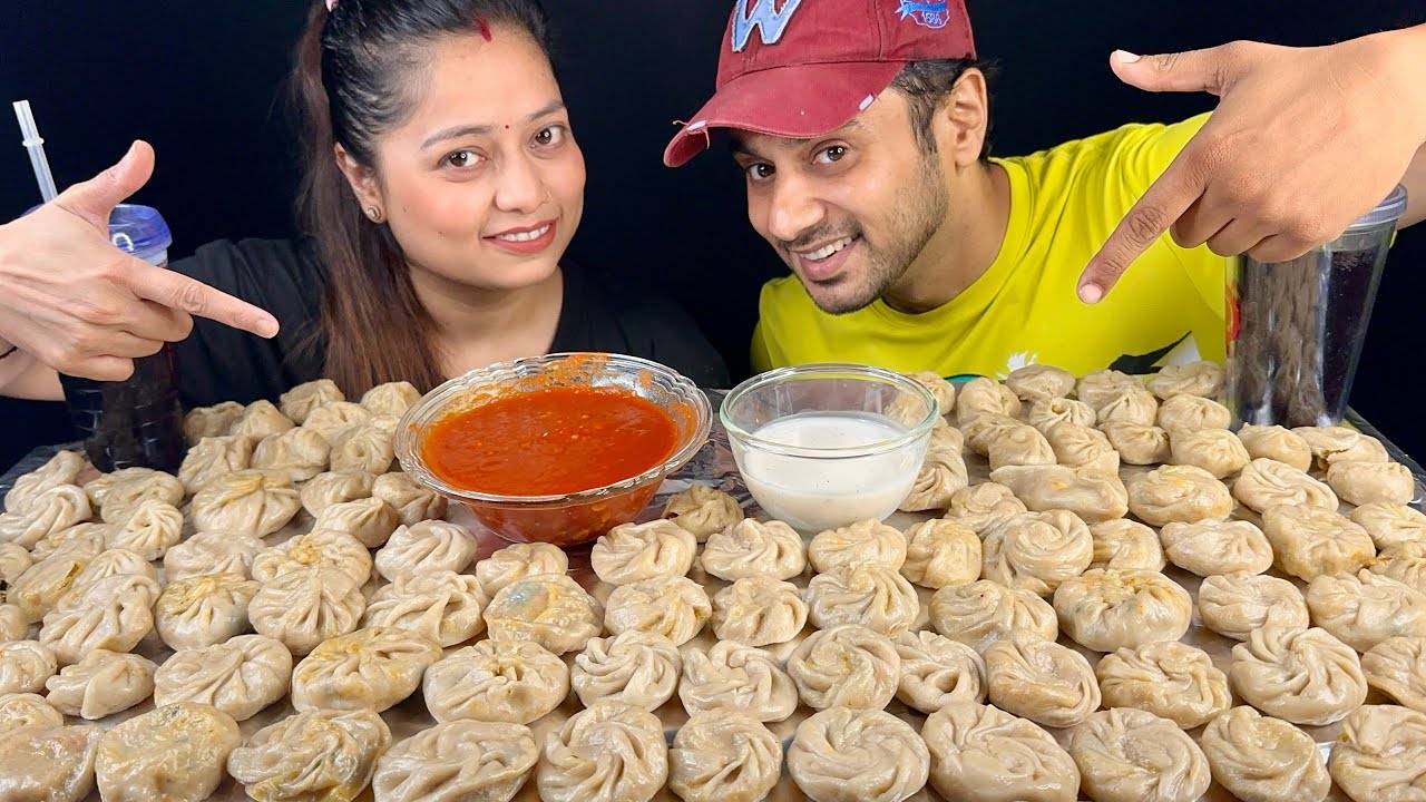 100 MOMOS EATING CHALLENGE 🥟 100 DUMPLINGS EATING CHALLENGE | STREET ...