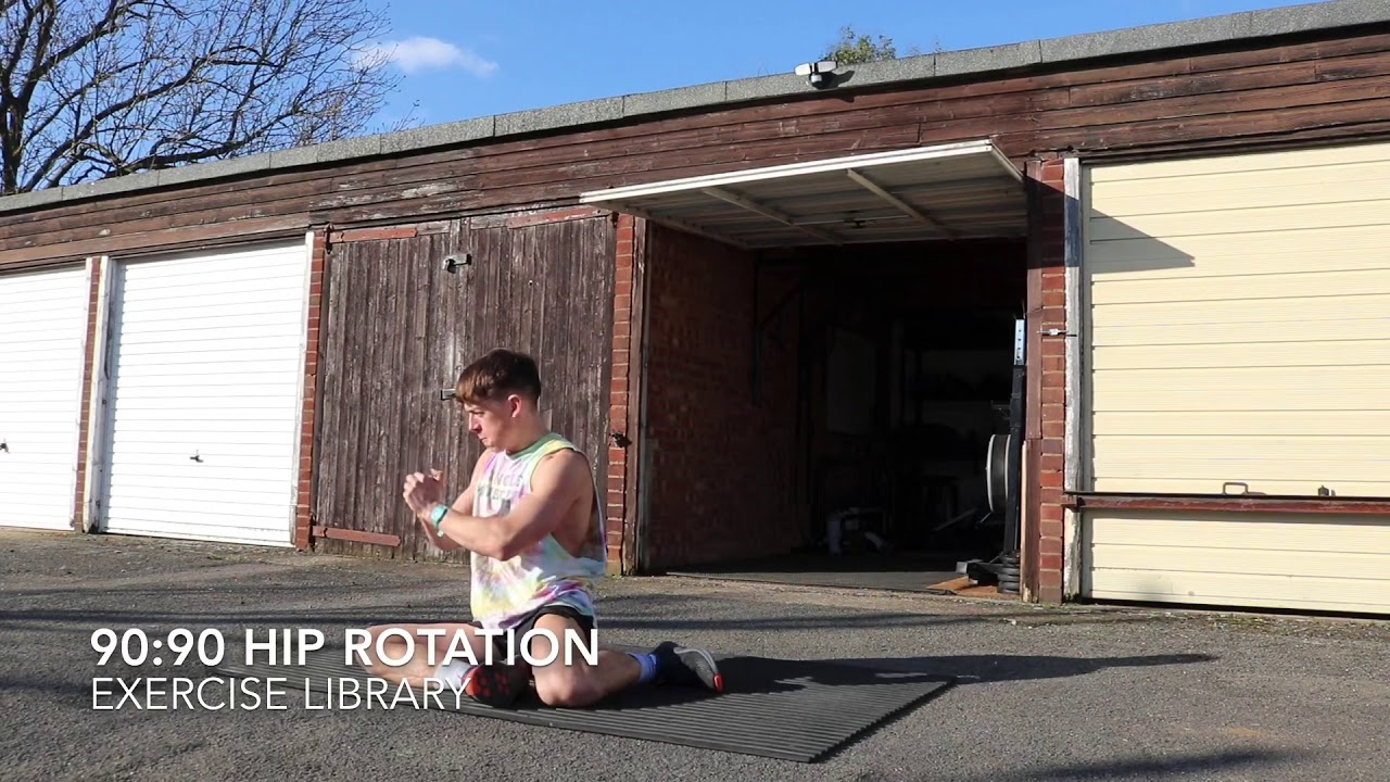 90:90 Hip Rotations - UNCLE MUSCLE Exercise Library - YouTube