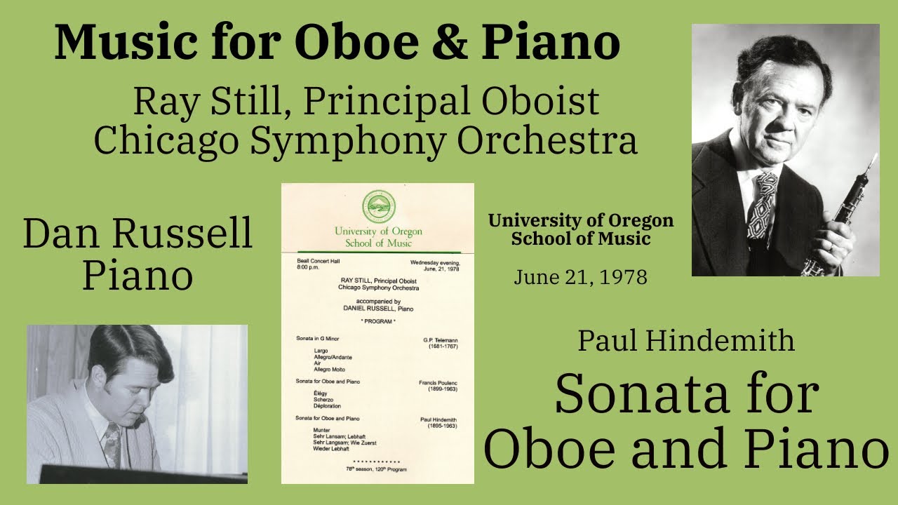 Hindemith Sonata Ray Still Oboe Dan Russell Piano - YouTube