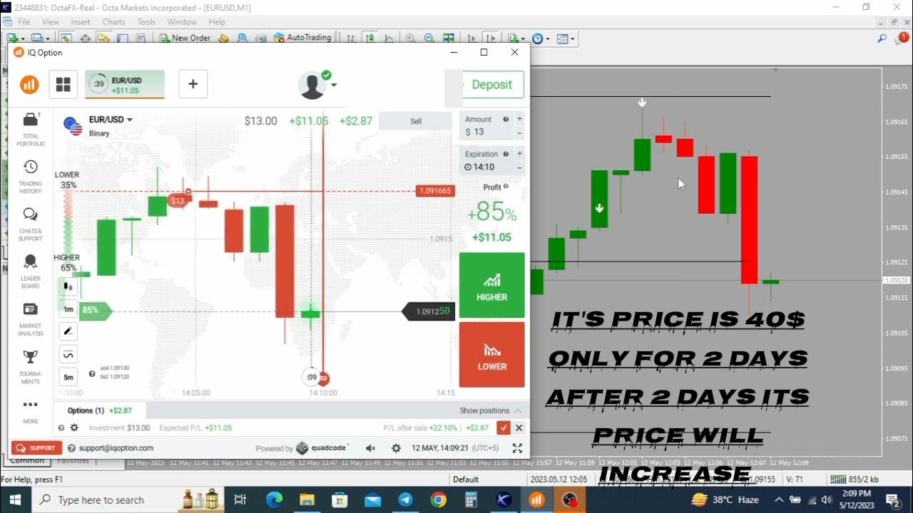 My Best Indicator Strategy | Iq option script | Nick Davis script | 1 minute Trading signals ...
