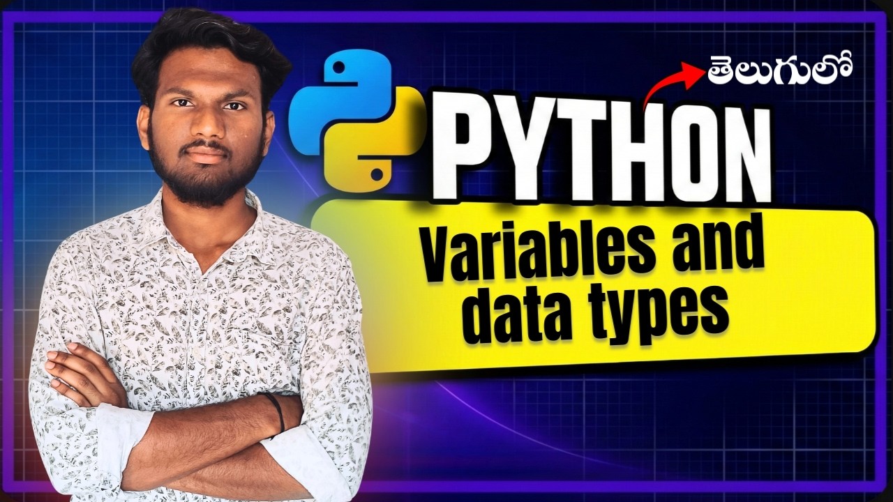 Lecture of Python series(తెలుగులో) ️ || Variables & Data types ...