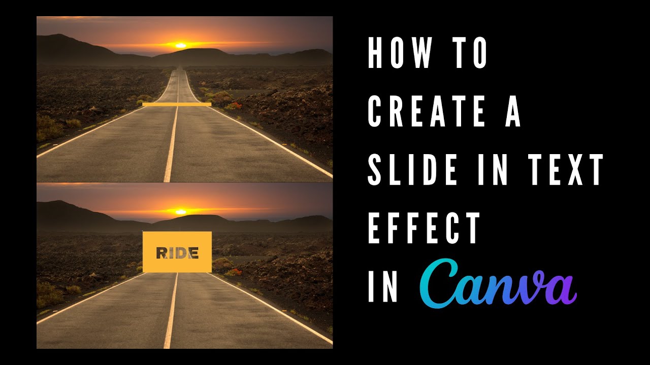 How to Create a Slide In Text Effect in Canva - YouTube