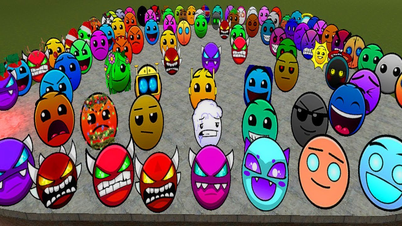 Lobotomy Dash and Geometry Dash Nextbots Family in Garry's Mod ? - YouTube