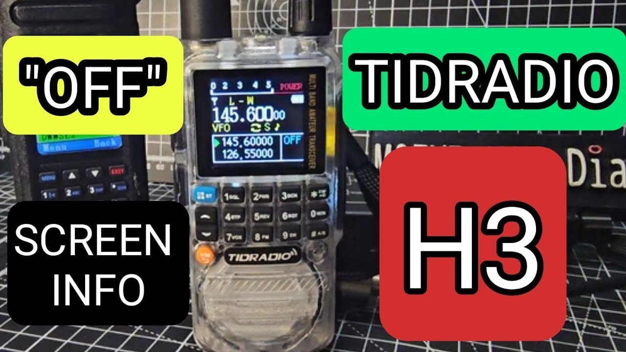TIDRADIO H3 - SCREEN DISPLAY INFO " OFF" ? - YouTube
