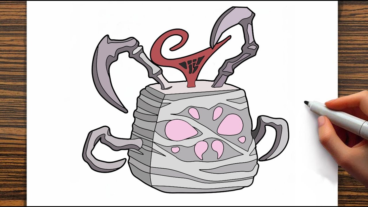 How to draw SPIDER fruit Blox fruits | Roblox | Step by step - YouTube