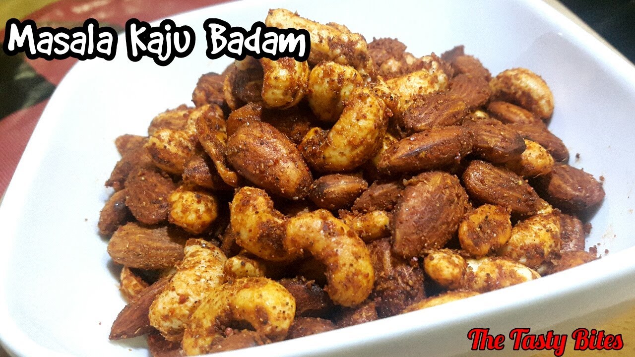 Masala Kaju Badam Recipe| Spicy Cashew Almond Fry in 5 minutes| Easy ...