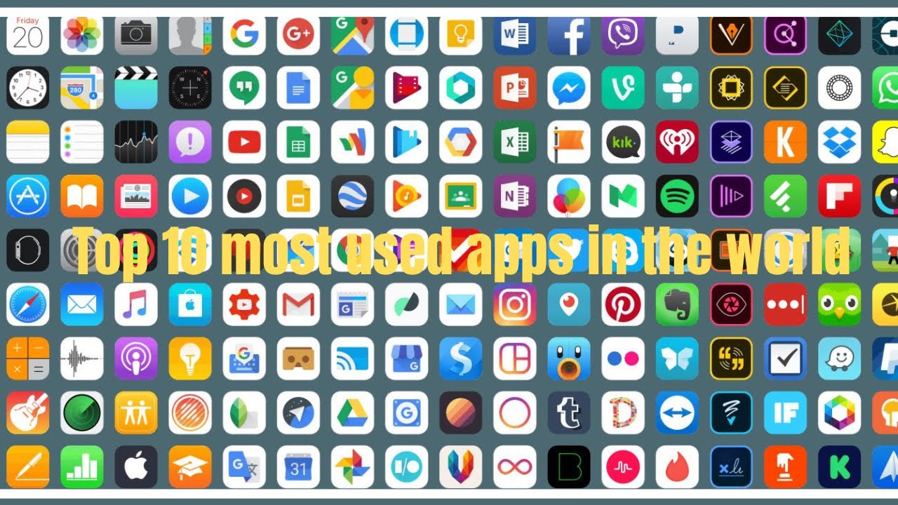 Top 10 most used apps in the world - YouTube