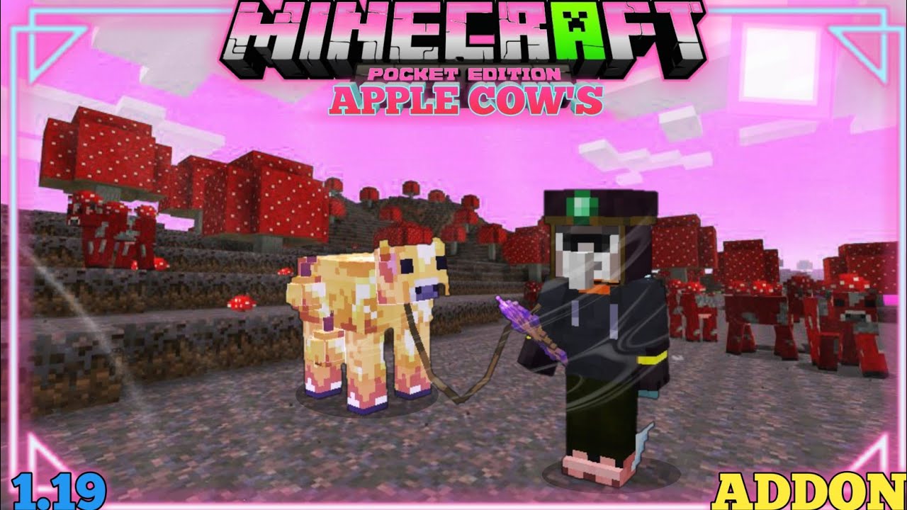 Apple Cow's Addon For Minecraft Pe 1.19 | Gapple Cows Addon For Mcpe - YouTube