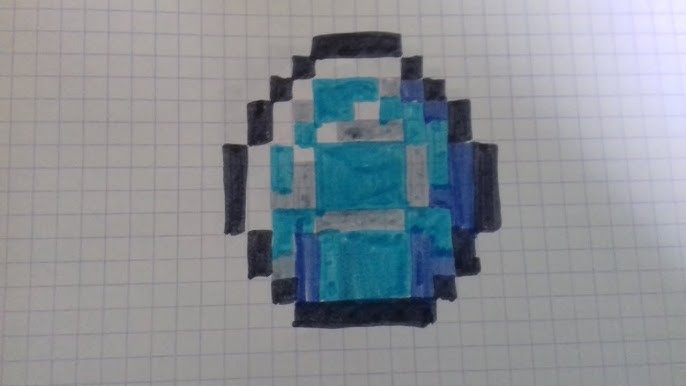 Pioche En Diamant Minecraft Pixel Art Minecraft Spitzhacke DIY
