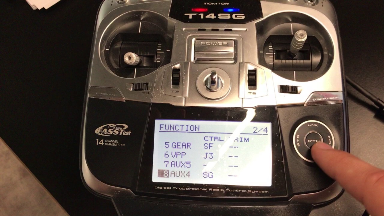 Changing Gear Functions x Futaba 14SG - YouTube