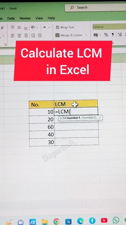 LCM formula in Excel #excel #excelformula #exceltips #shortcutkeys ...