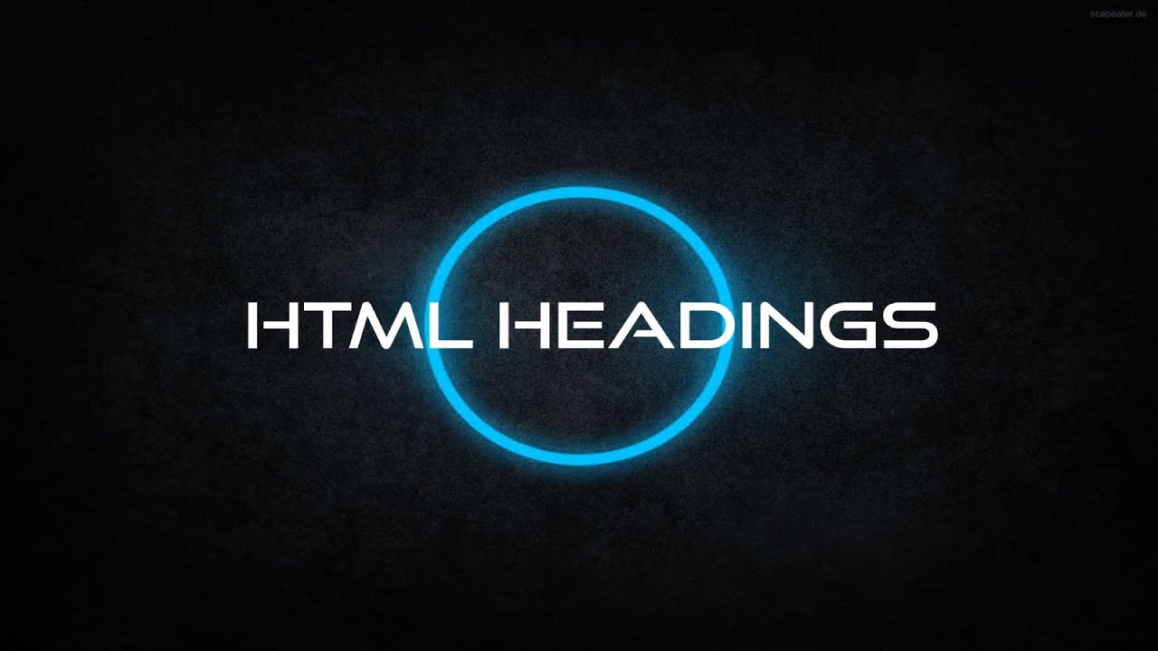 Html Chapter 1 Headings Youtube