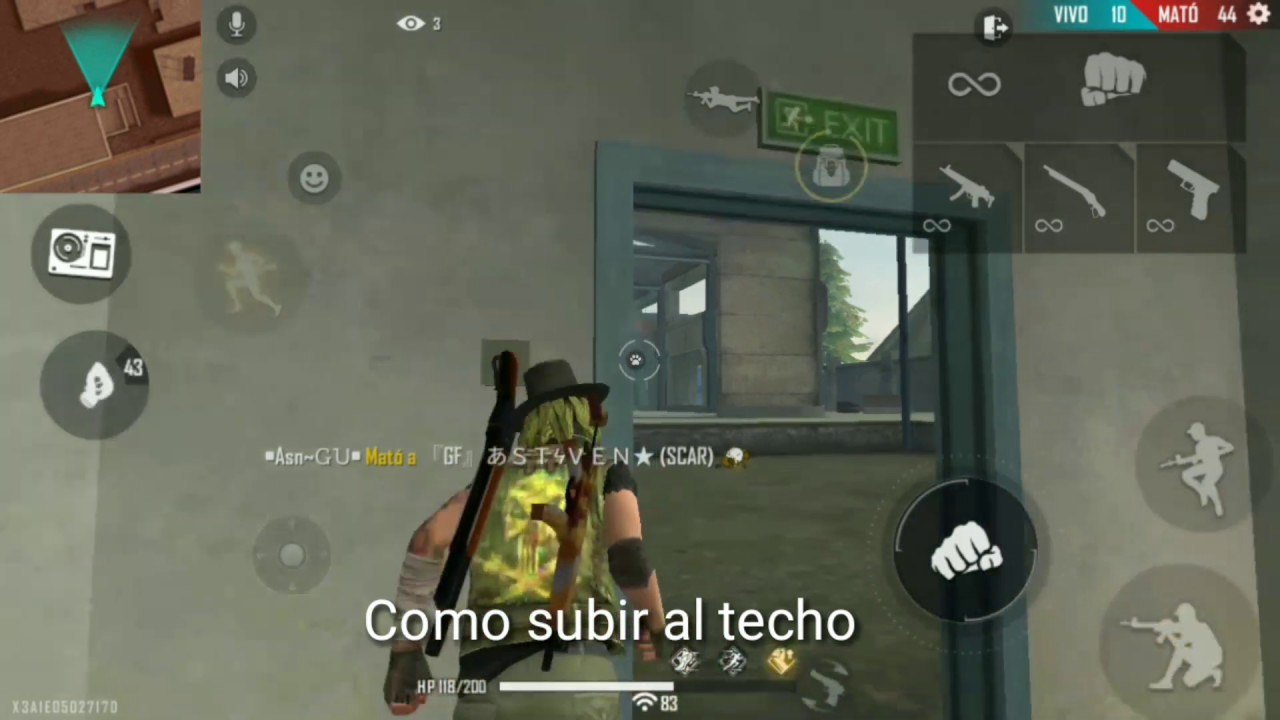 Cómo subir al techo de entrenamiento (FREE FIRE) - YouTube