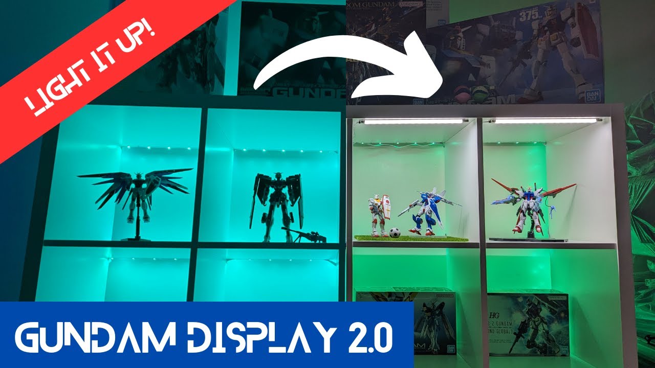 Gundam Display 2.0 Ft Cefrank Display light bars - YouTube